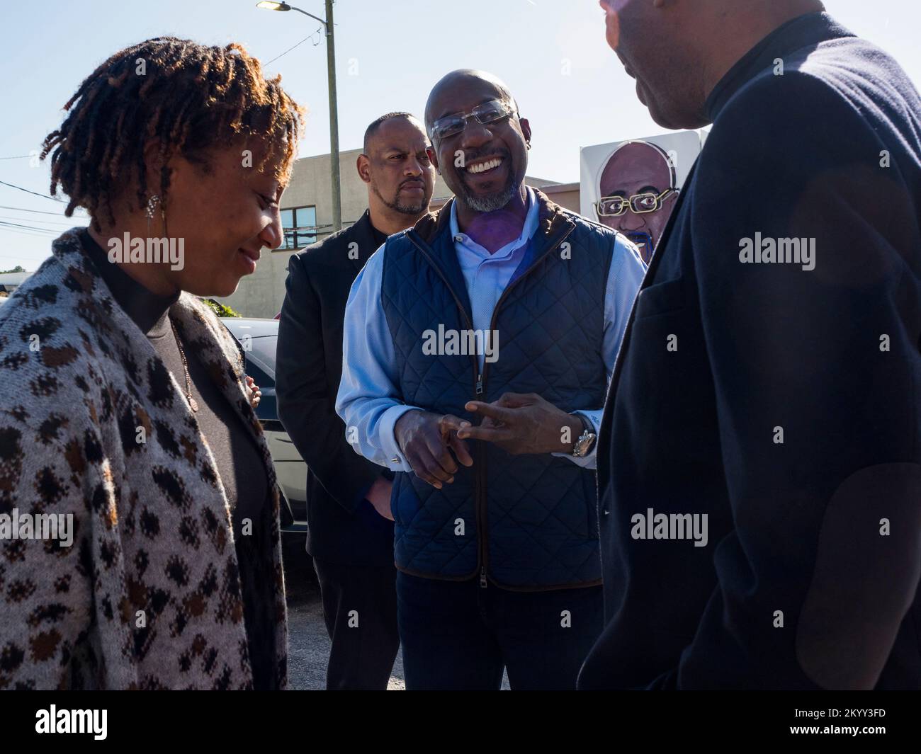 Savannah, Georgia, USA. 2nd Dec, 2022. Reverend Raphael Warnock speaks ... Savannah, Georgia, USA. 2nd Dec, 2022. Reverend Raphael Warnock speaks ...