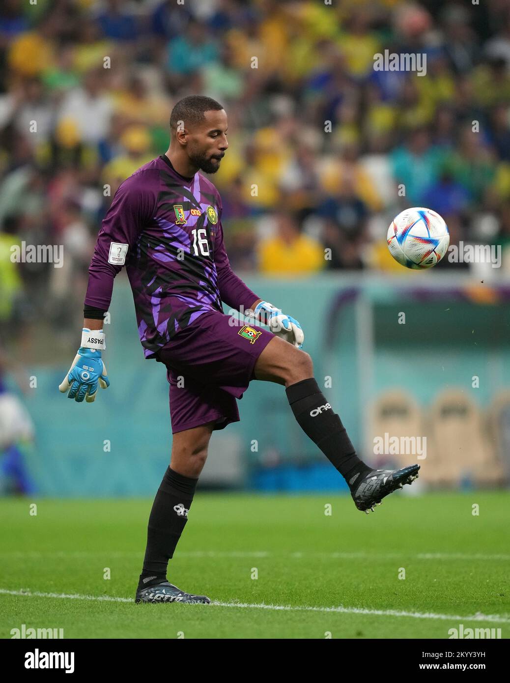 Cameroon goalkeeper Devis Epassy during the FIFA World Cup Group G ...