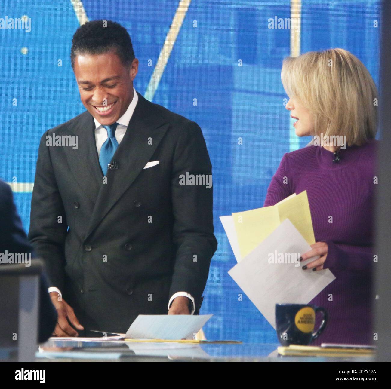 Good Morning America Cast -PICTURED: T.J. Holmes, Amy Robach -LOCATION ...