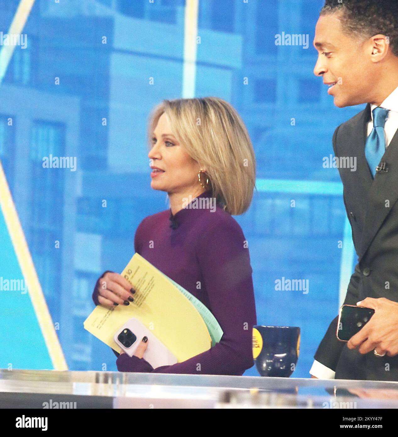 Good Morning America Cast -PICTURED: T.J. Holmes, Amy Robach -LOCATION ...