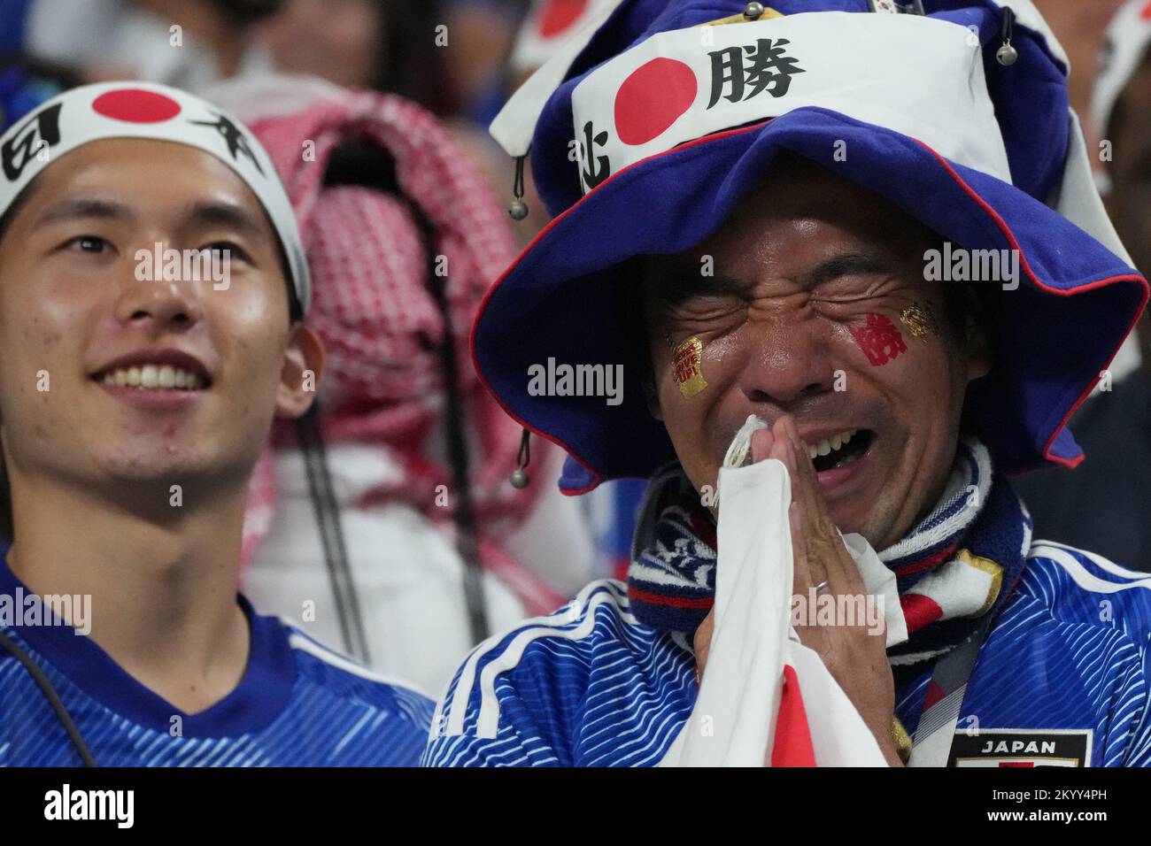 DOHA (QATAR), 12/01/2022 - WORLD CUP/JAPAN vs SPAIN - Japanese fans cry ...