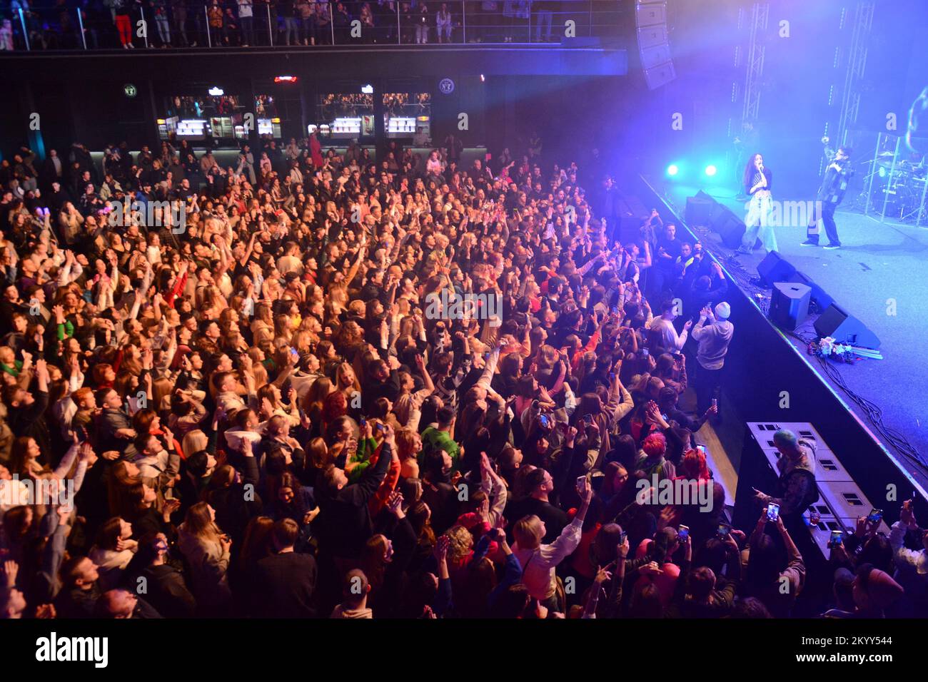 Kyiv, Ukraine. 02nd Dec, 2022. Fans during a solo concert by Dorofeeva ...