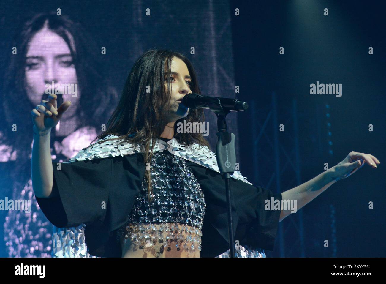 Kyiv, Ukraine. 02nd Dec, 2022. Dorofeeva (Nadia Dorofeeva) during her solo concert at the Stereo ...