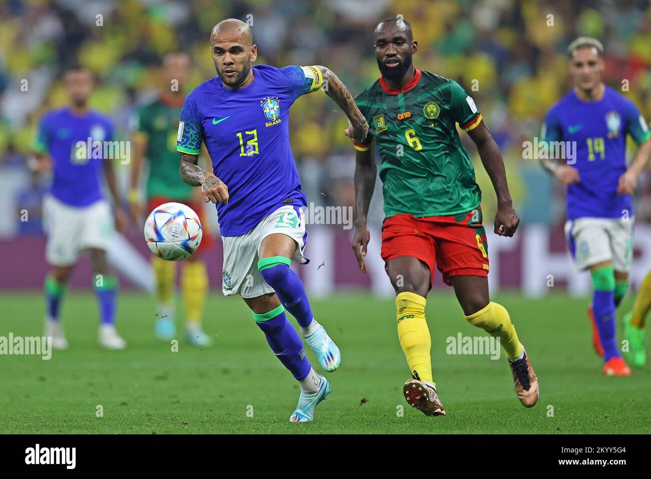 Doha, Qatar. 02nd Dec, 2022. Daniel Alves of Brazil, during the match ...