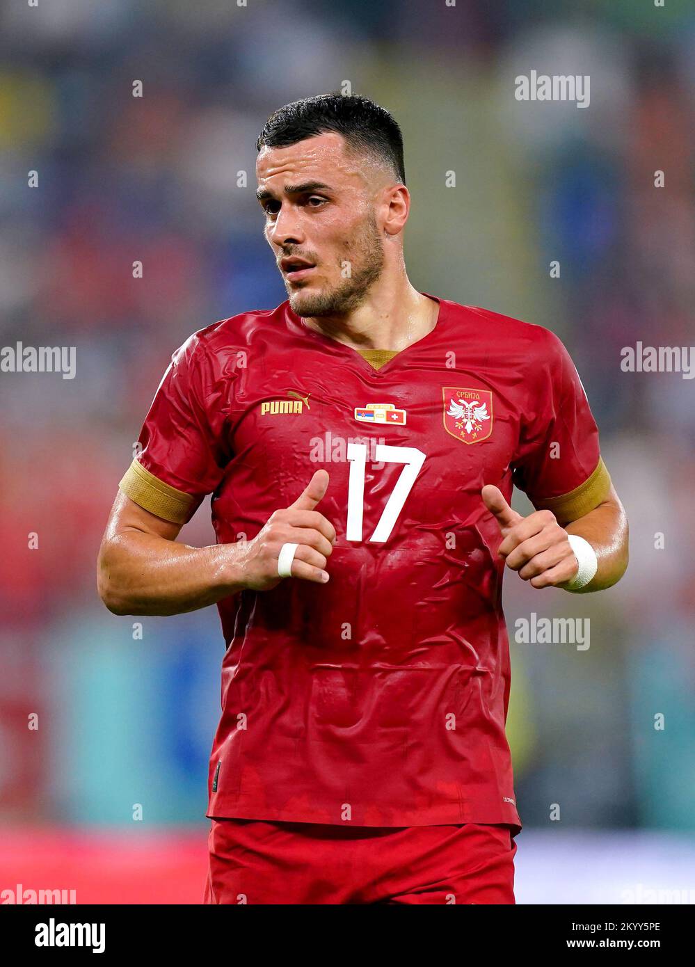 Serbia's Filip Kostic during the FIFA World Cup Group G match at ...