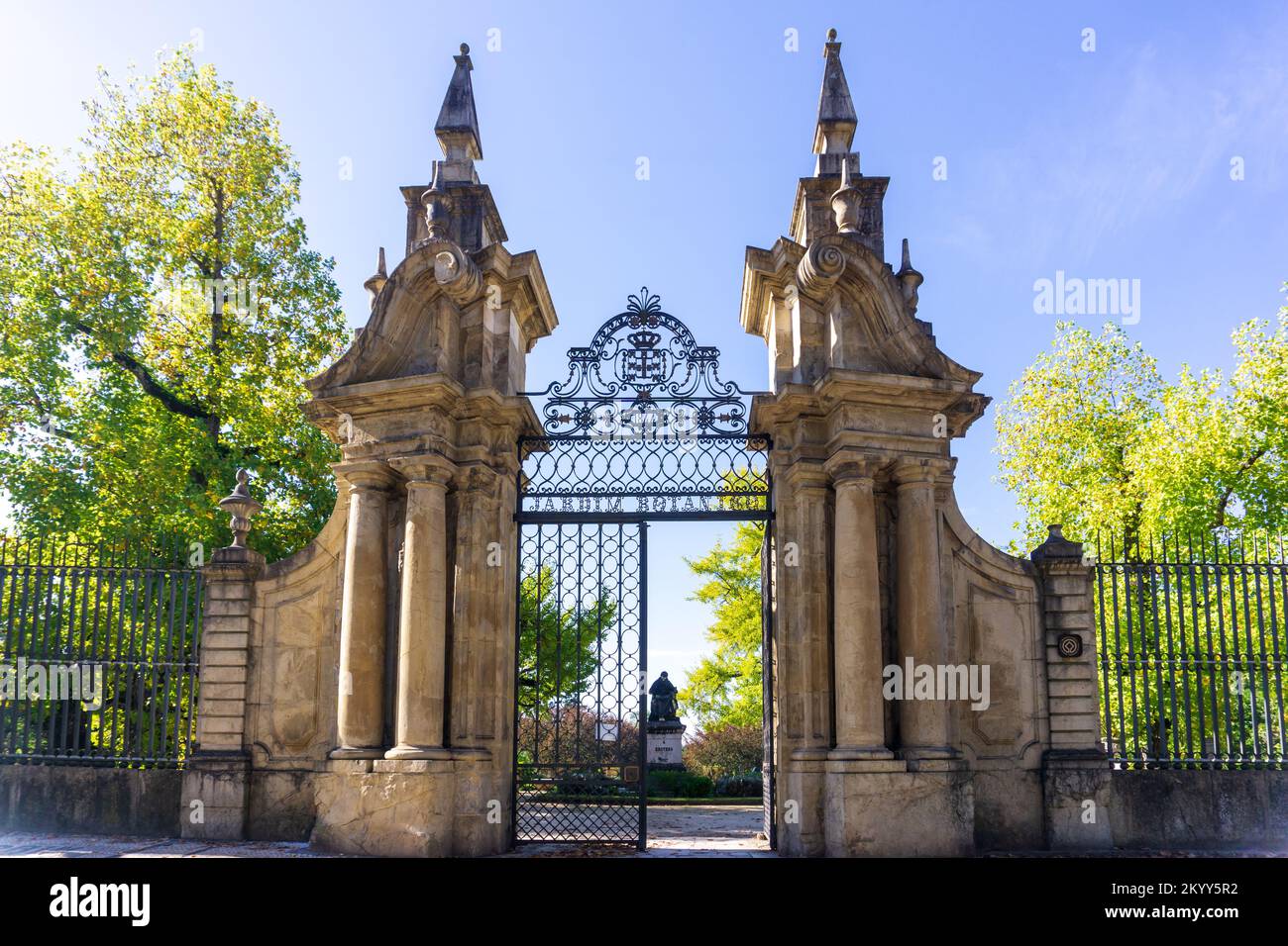 The main gate to the university botanical garden of Coimbra Stock Photo ...