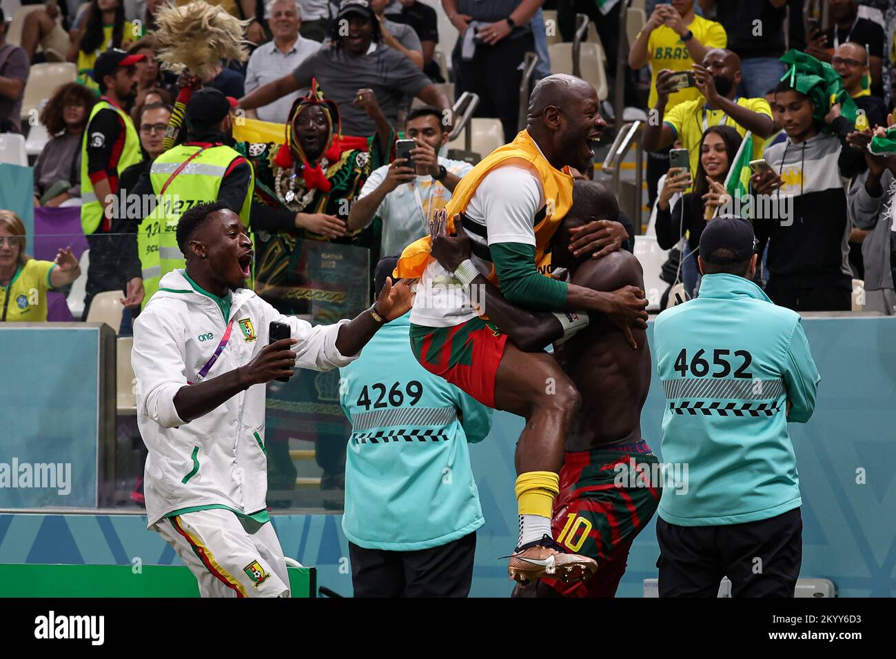 LUSAIL, AD - 02.12.2022: CAMEROON VS BRAZIL - ABOUBAKAR Vincent from ...