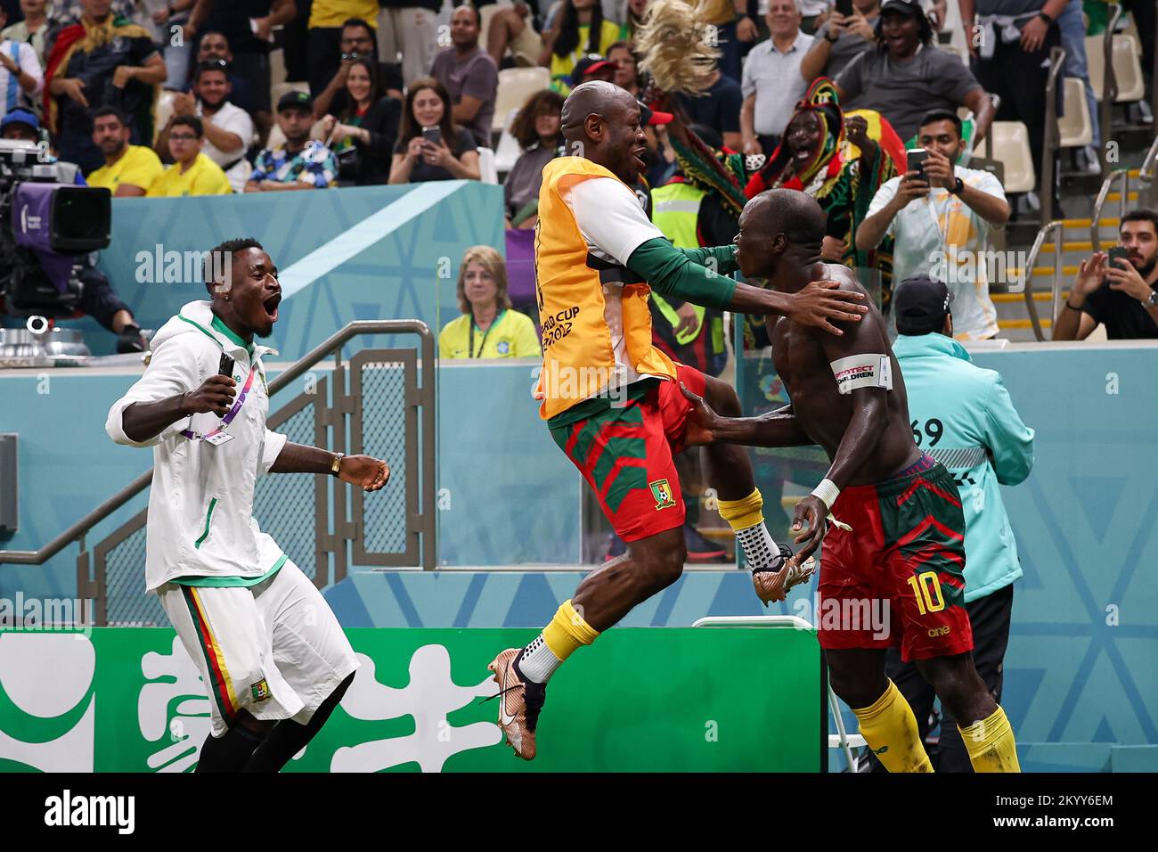 LUSAIL, AD - 02.12.2022: CAMEROON VS BRAZIL - ABOUBAKAR Vincent from ...