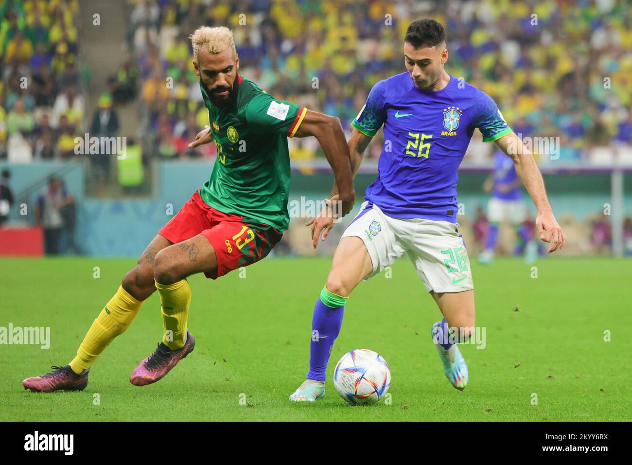 Lusail, Qatar. 02nd Dec, 2022. Gabriel Martinelli of Brazil is ...