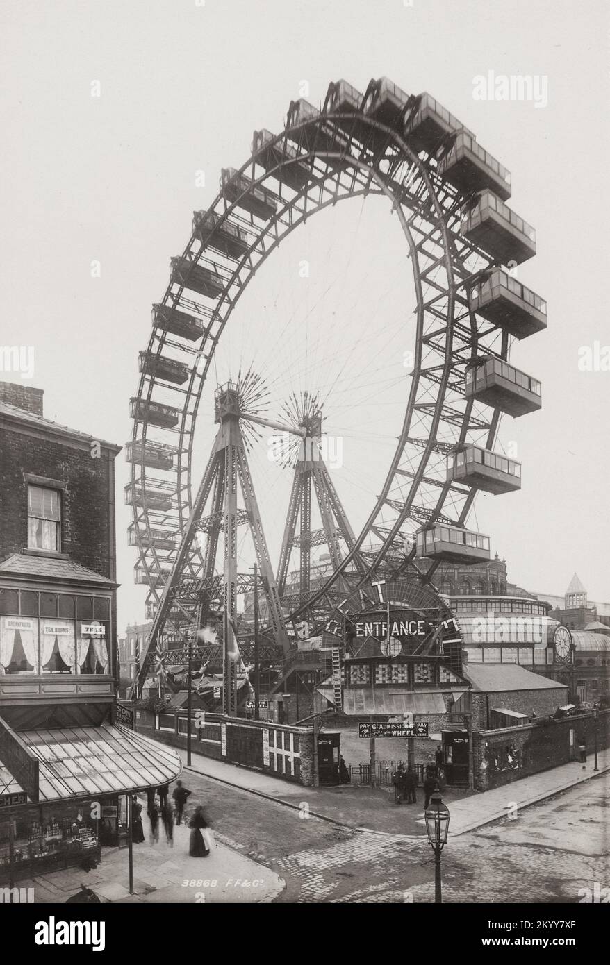 Vintage photograph - 1897 - Ferris wheel, Blackpool, Lancashire Stock ...