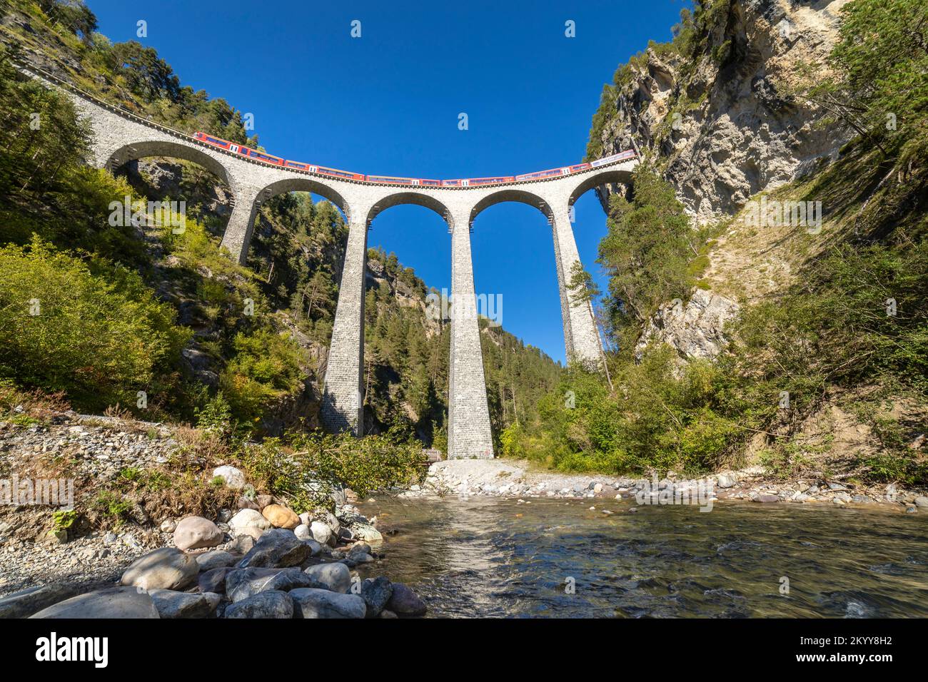 Switzerland train bridge hi-res stock photography and images - Alamy
