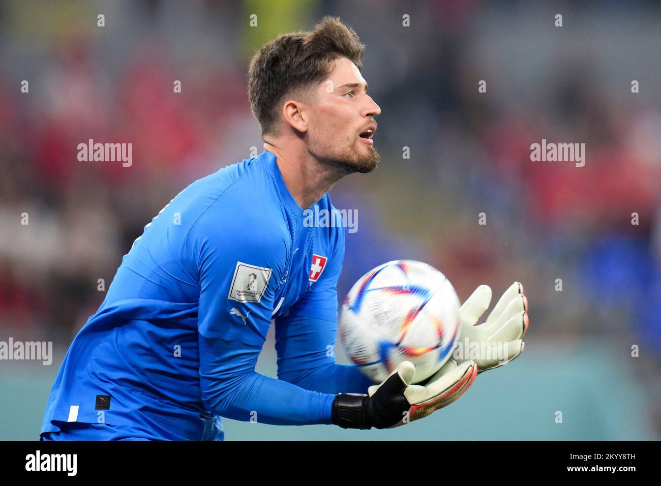 Doha, Qatar. 2nd Dec, 2022. Gregor Kobel, goalkeeper of Switzerland ...