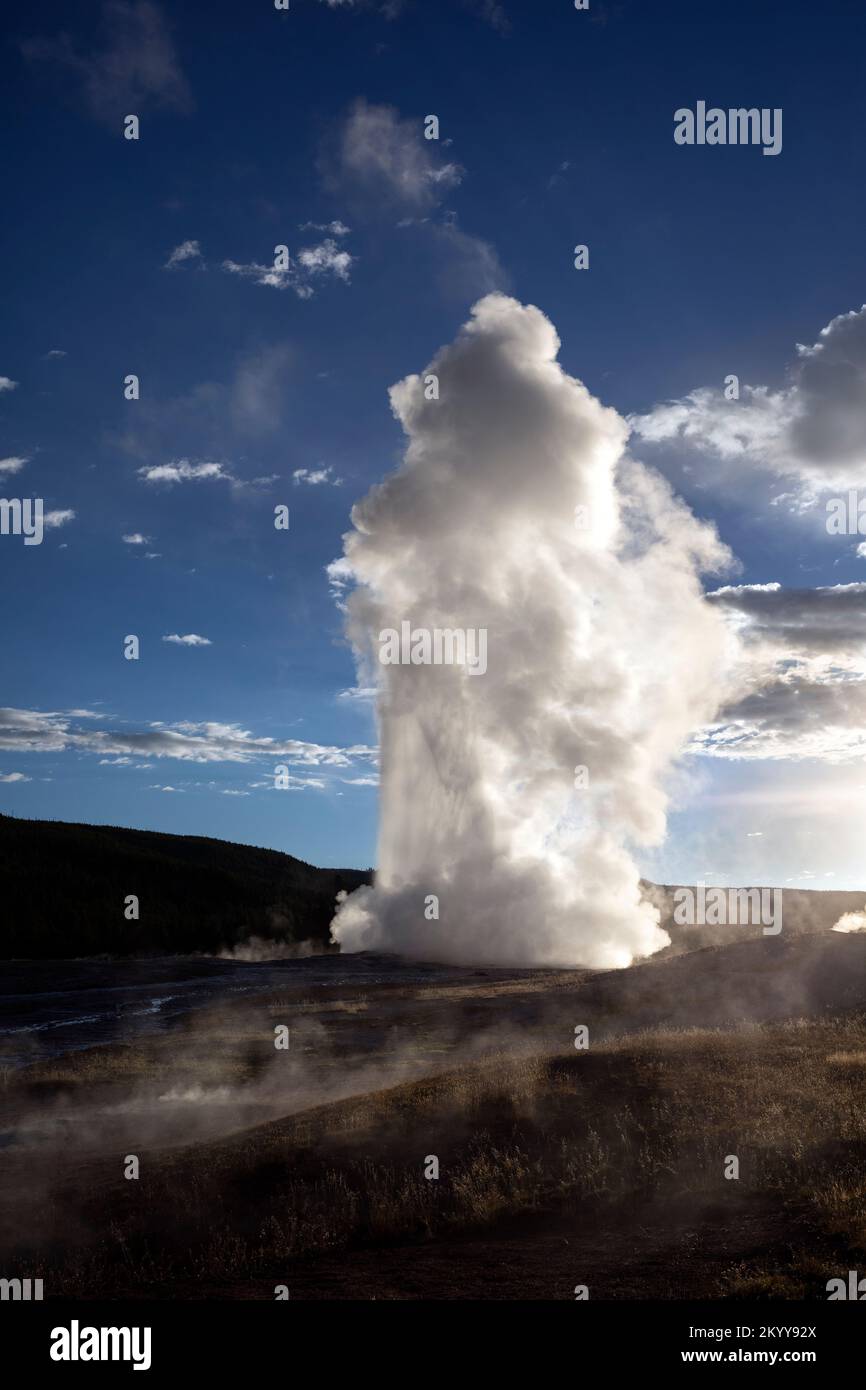 Old faithful geyser september hi-res stock photography and images - Alamy