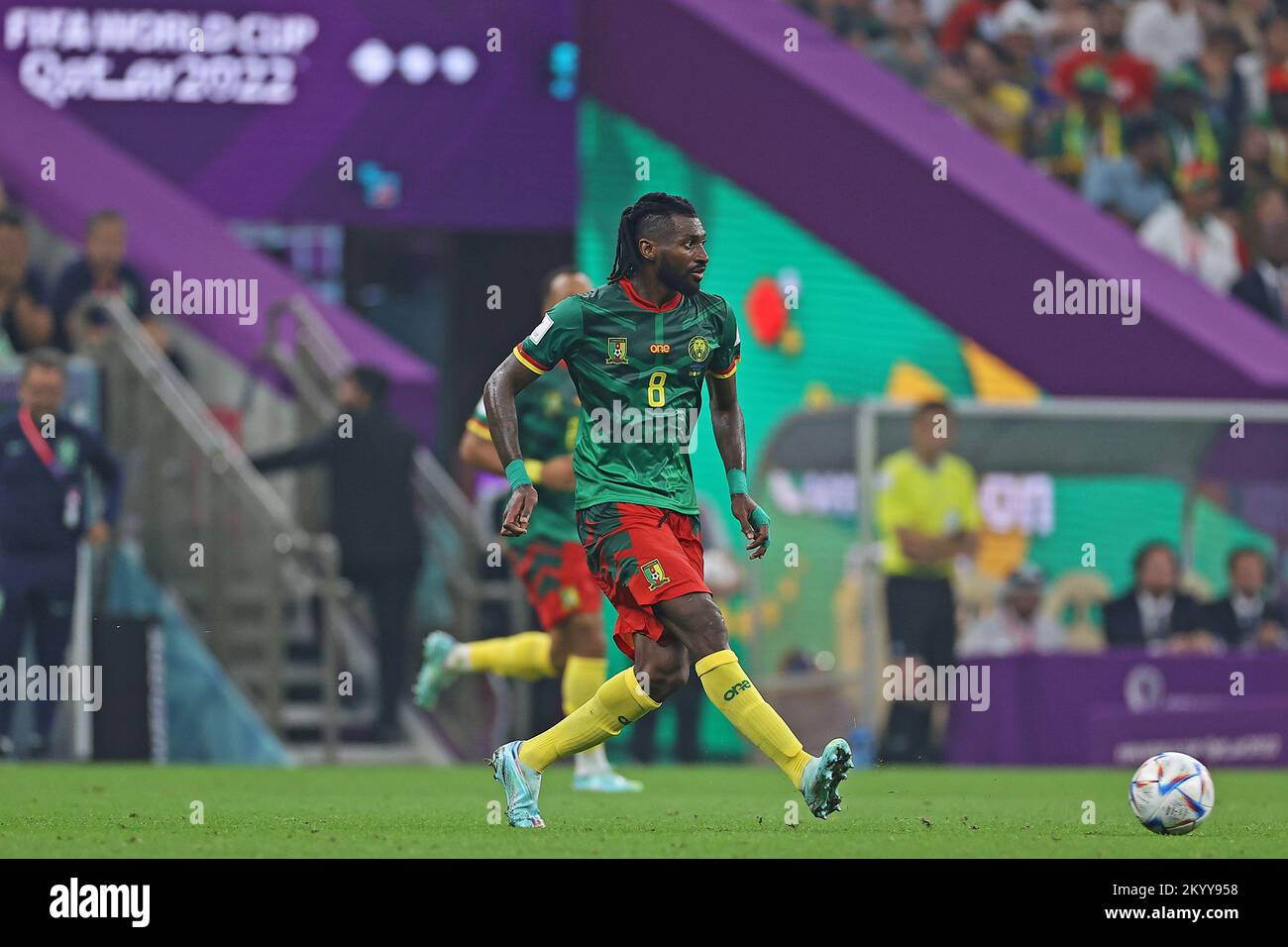 Doha, Qatar. 02nd Dec, 2022. Andre-Frank Zambo Anguissa of Cameroon ...