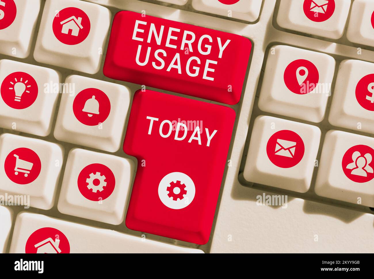 Text sign showing Energy Usage. Word Written on Amount of energy ...