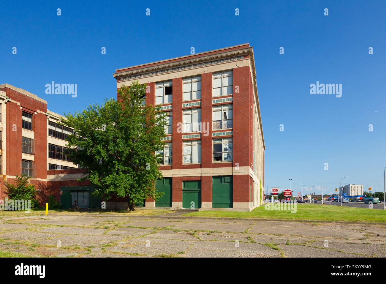 Architectural detail from the former Ford car manufacturing auto plant ...