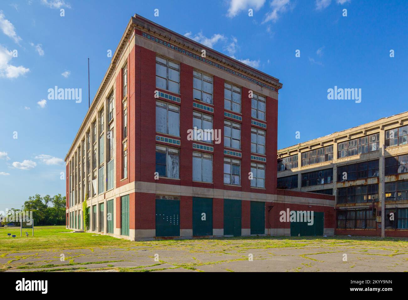 Architectural detail from the former Ford car manufacturing auto plant ...