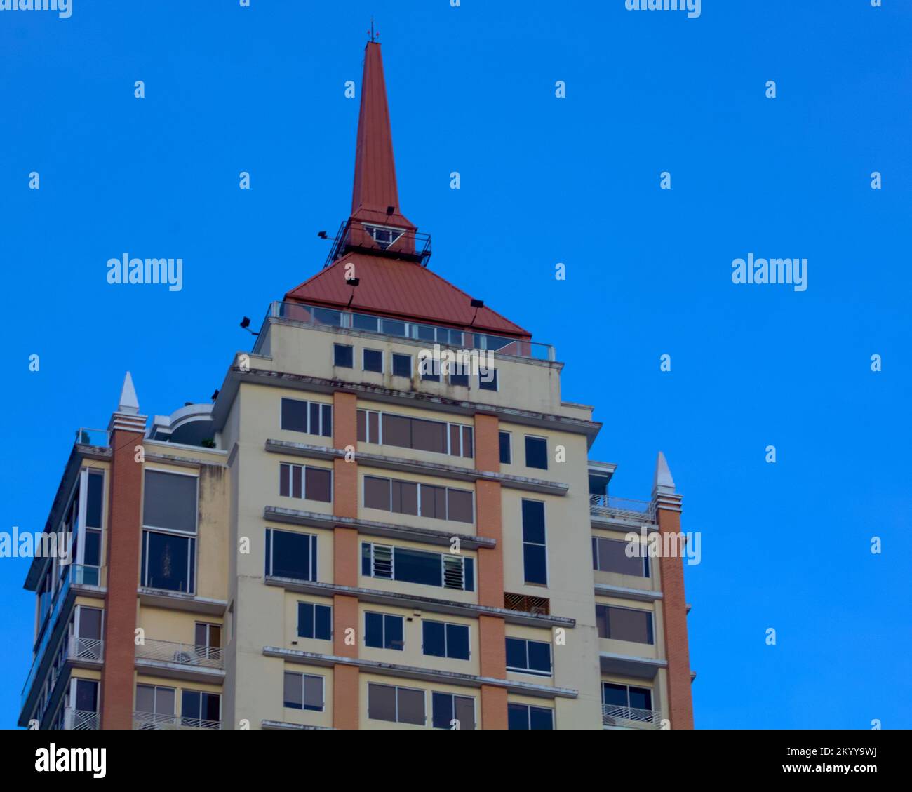 tower building with a pointed top Stock Photo - Alamy