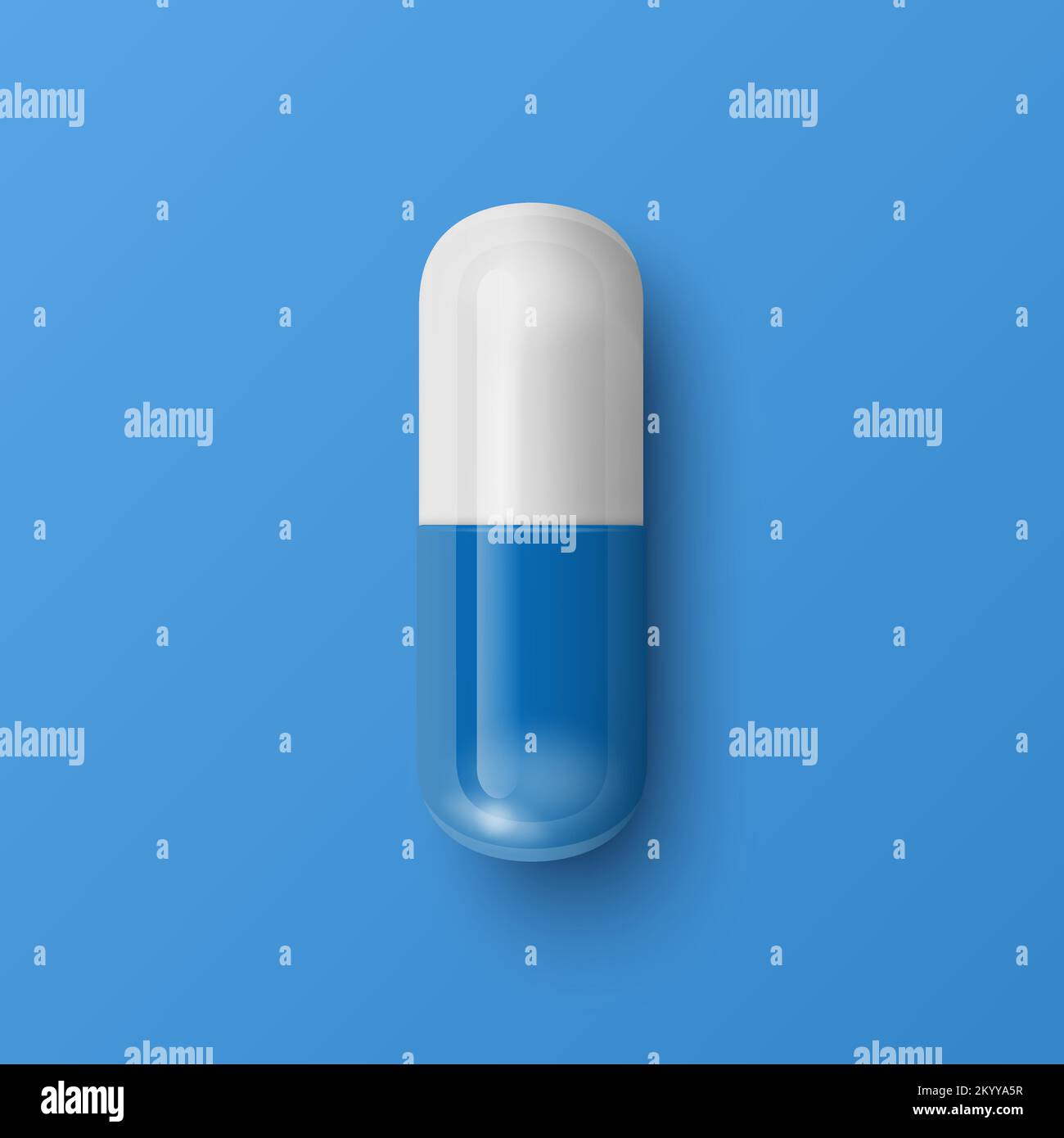 Vector 3d Realistic Blue and White Pharmaceutical Medical Pill, Capsule ...