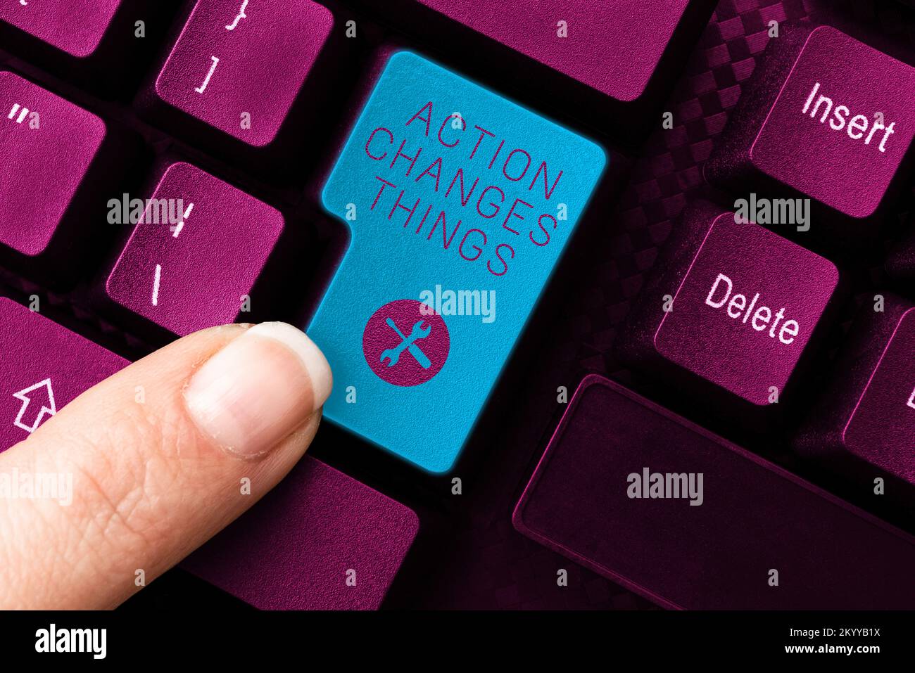 Inspiration showing sign Action Changes Things. Internet Concept doing ...