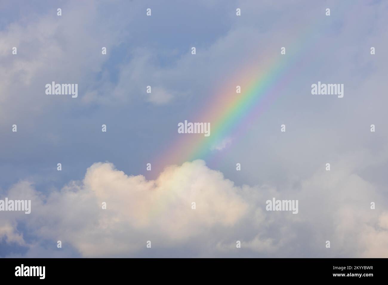 A pretty rainbow after the storm in northern Wisconsin Stock Photo - Alamy