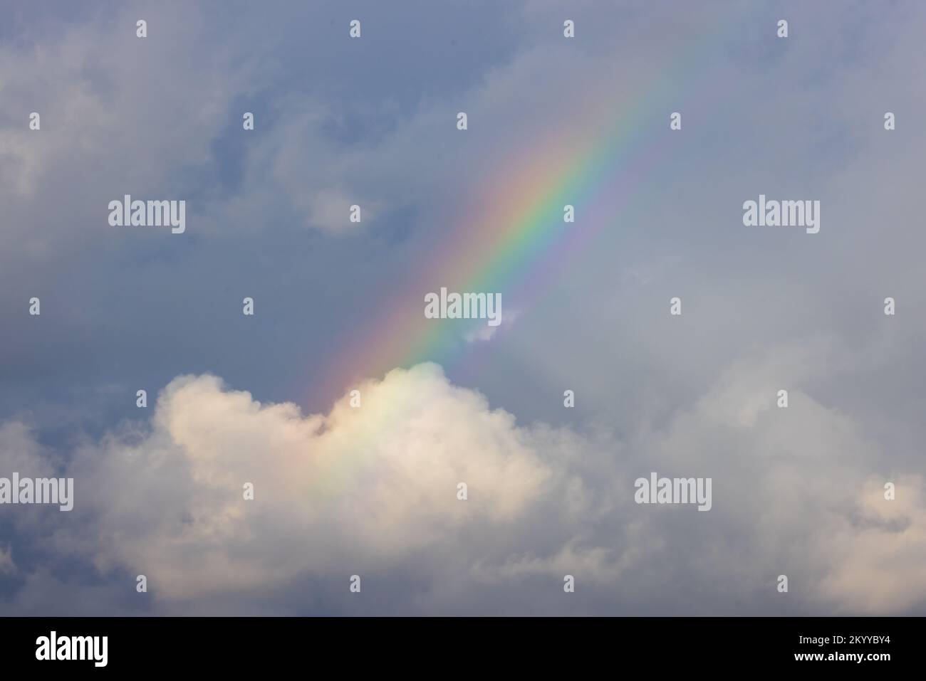 A pretty rainbow after the storm in northern Wisconsin Stock Photo - Alamy