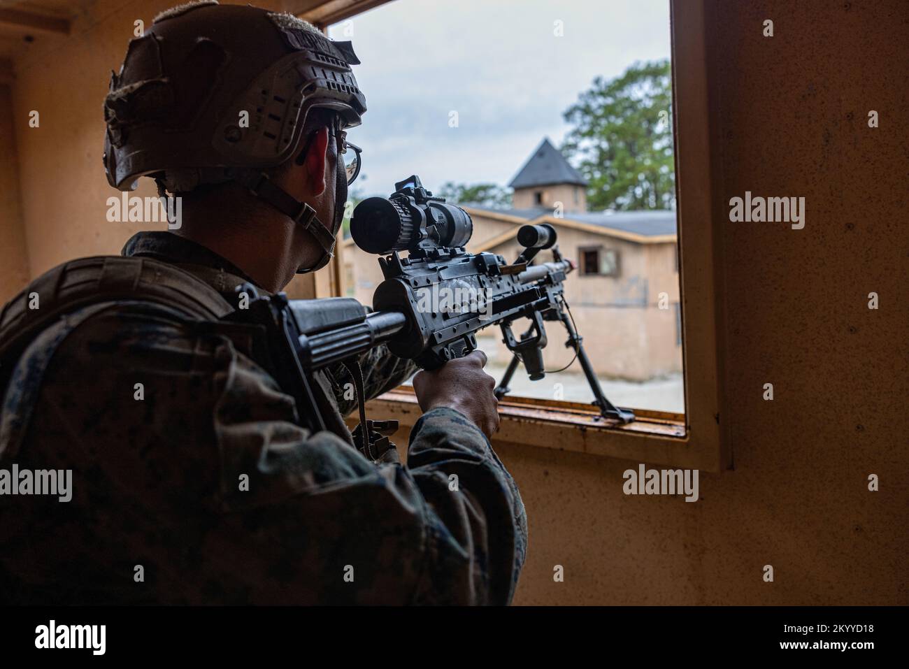 U.S. Marine Corps Lance Cpl. Ethan Lopez, a rifleman with Battalion ...