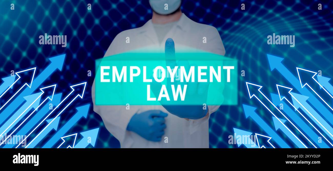 Writing displaying text Employment Law. Concept meaning deals with ...