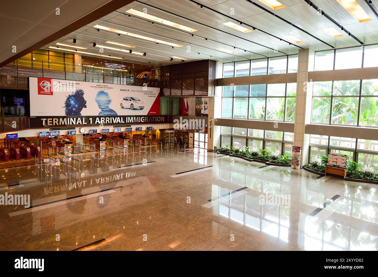 SINGAPORE - NOVEMBER 04, 2015: interior of Changi Airport. Singapore ...