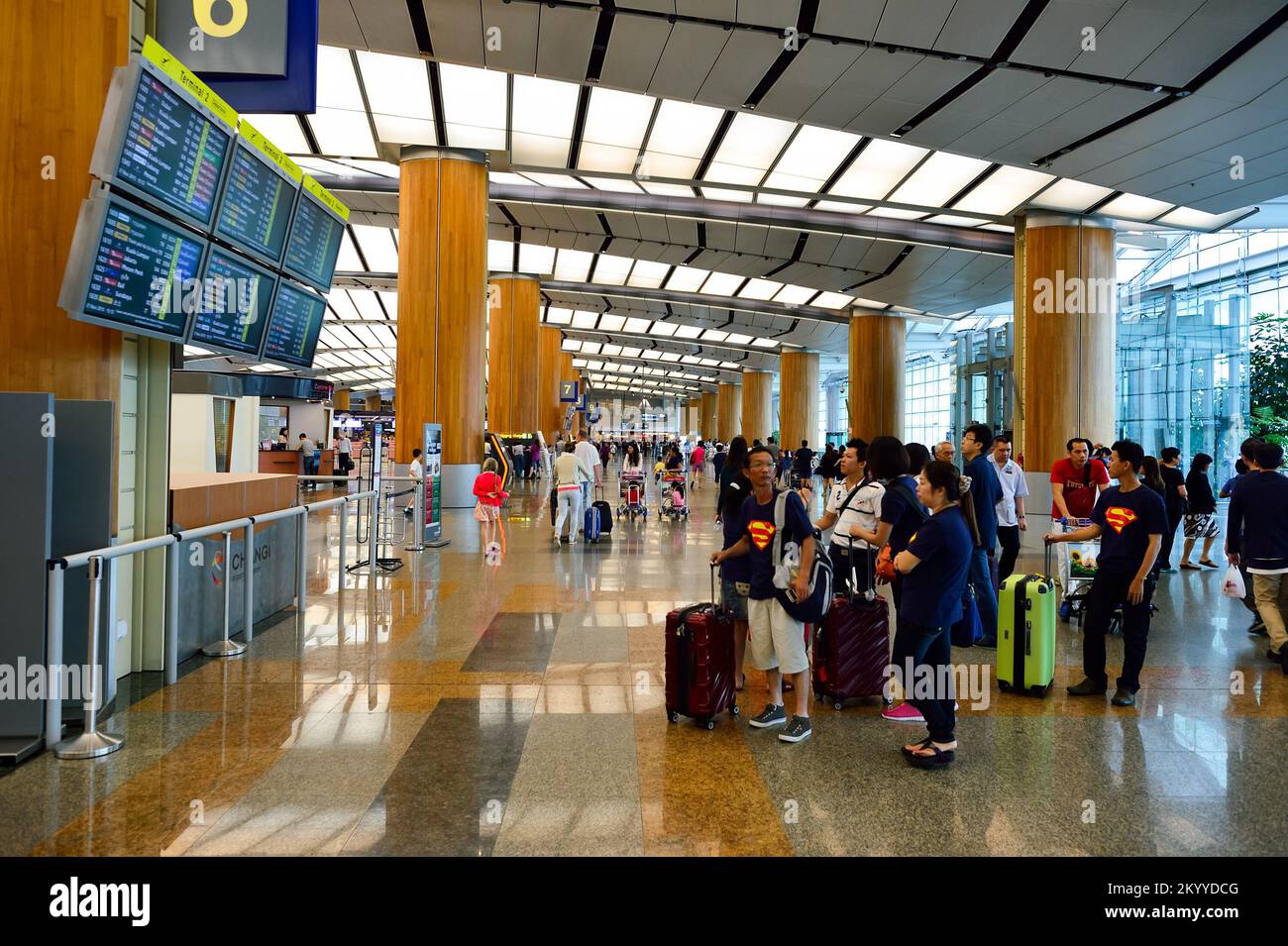 SINGAPORE - NOVEMBER 07, 2015: interior of Changi Airport. Singapore ...