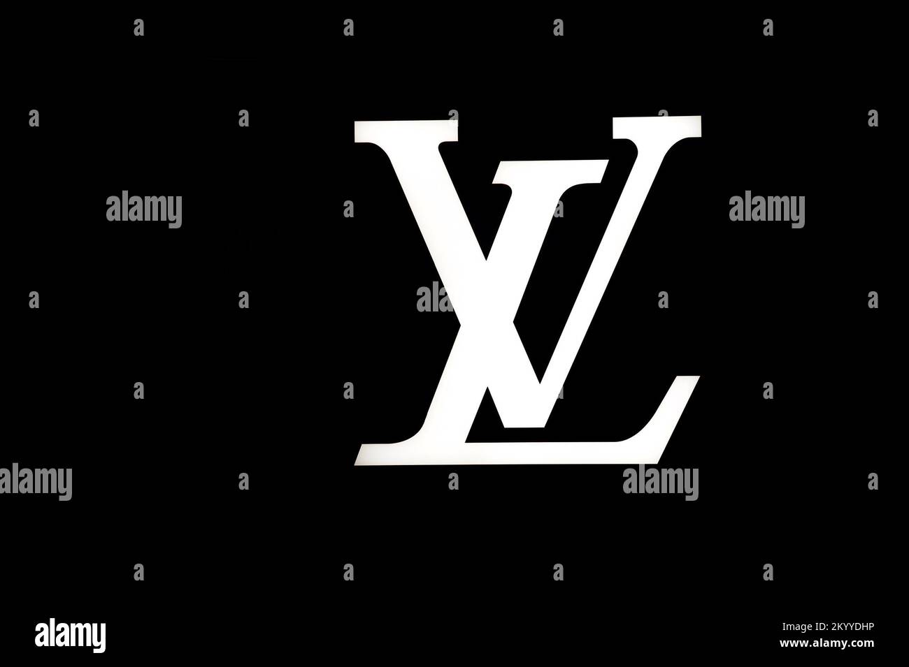 SINGAPORE - NOVEMBER 08, 2015: Louis Vuitton logo in The Shoppes at ...