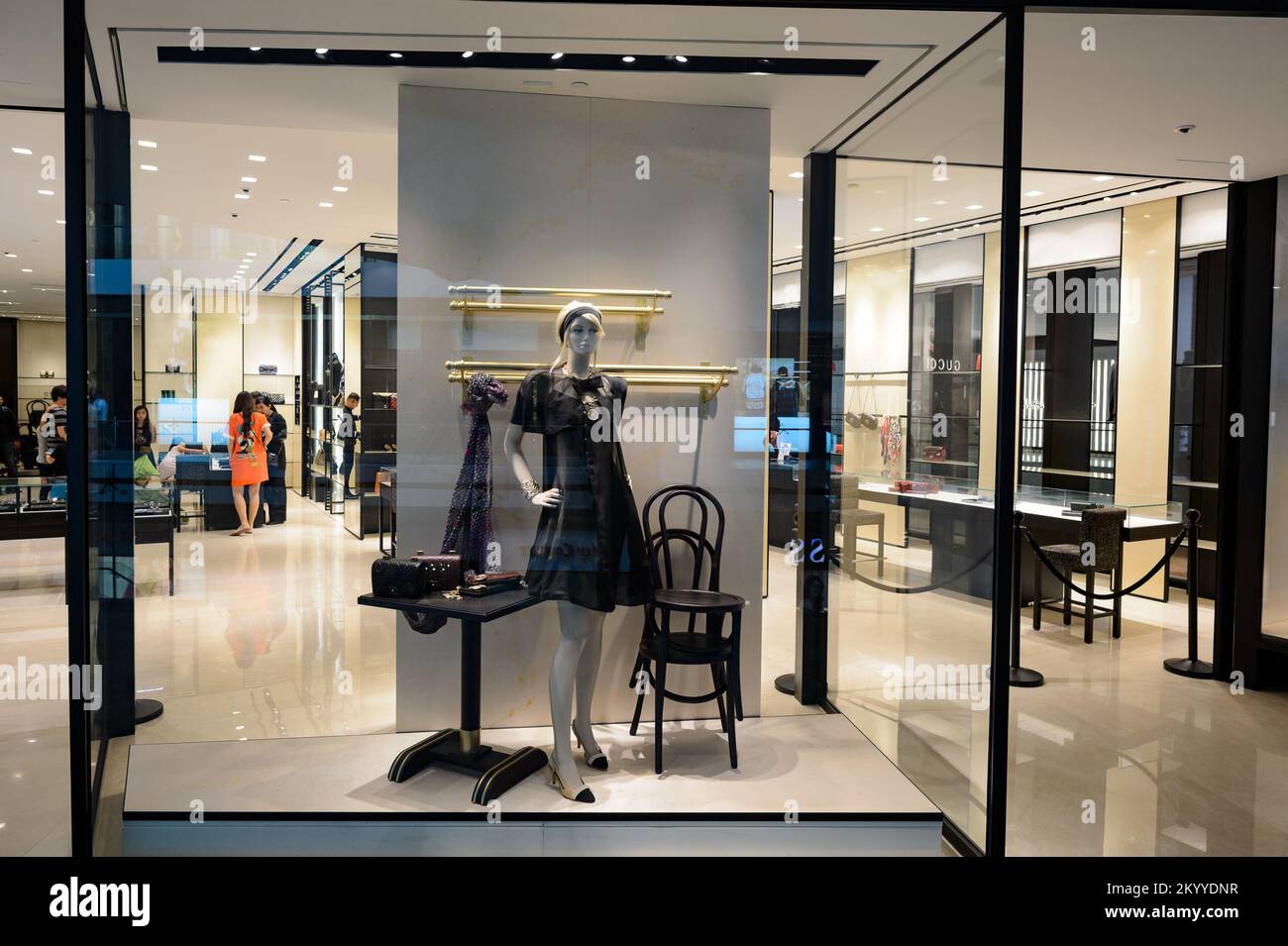 SINGAPORE - NOVEMBER 08, 2015: shop window of Chanel store. Chanel S.A ...