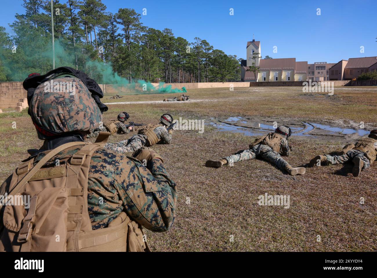U.S. Marines with Headquarters and Support (H&S) Company, 2nd Radio ...