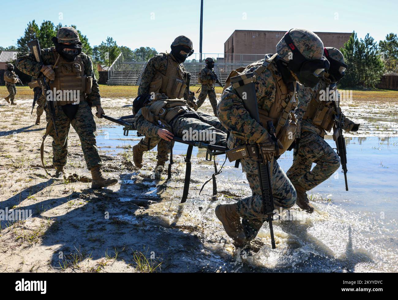 U.S. Marines with Headquarters and Support (H&S) Company, 2nd Radio ...