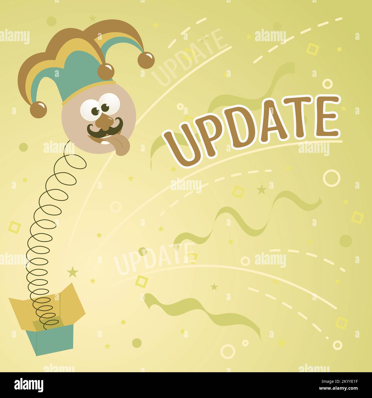 Sign displaying Update. Business showcase Up to date Make something ...