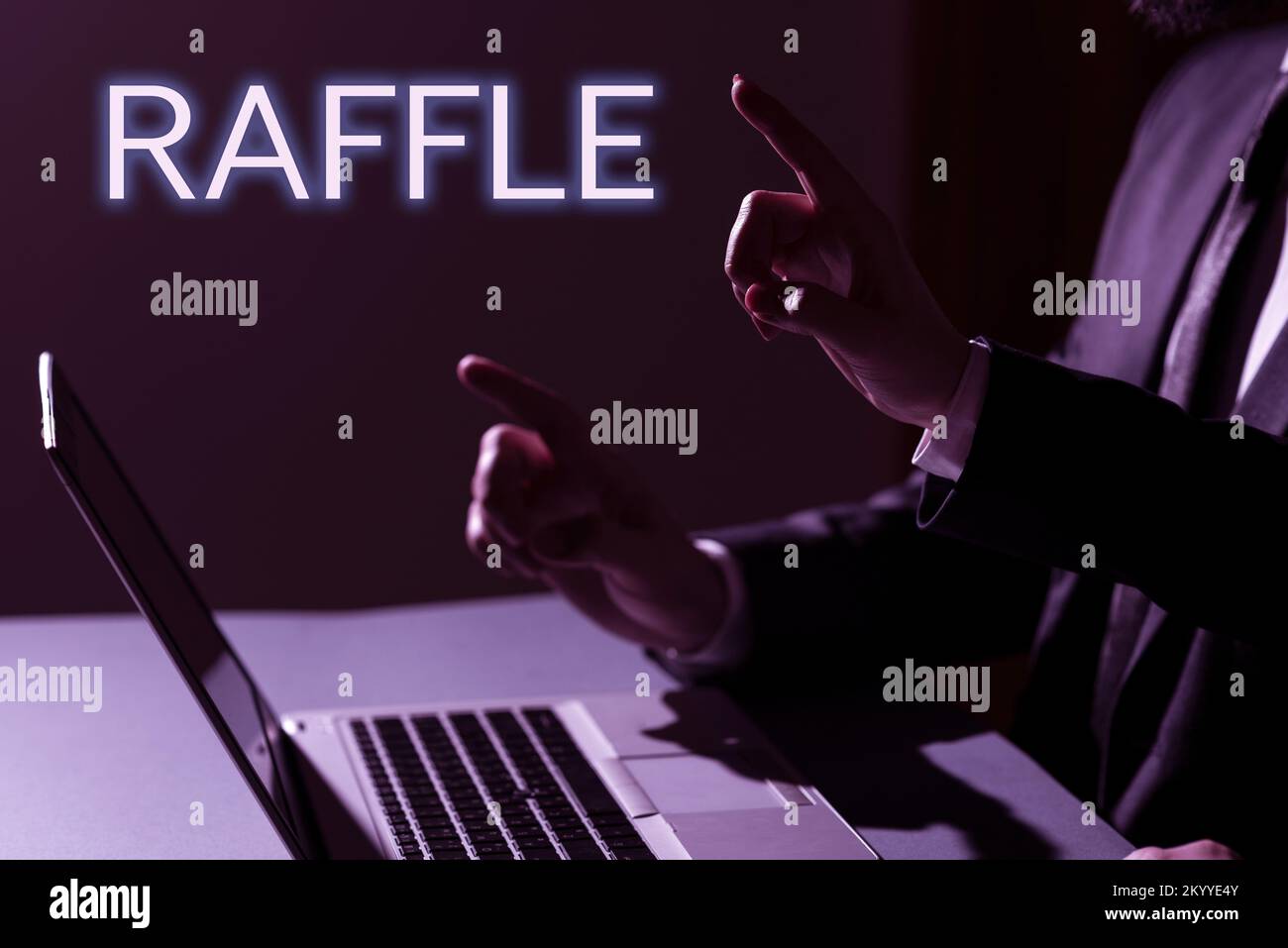 Handwriting text Raffle. Business showcase means of raising money by ...