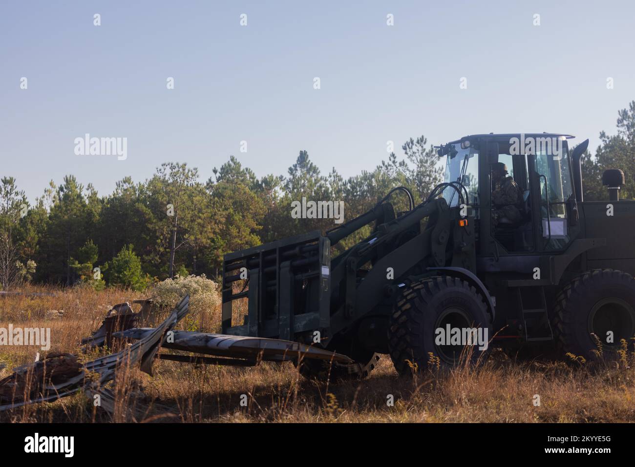 U.S. Marine Corps Lance Cpl. Javon Carpio, engineer equipment operator ...