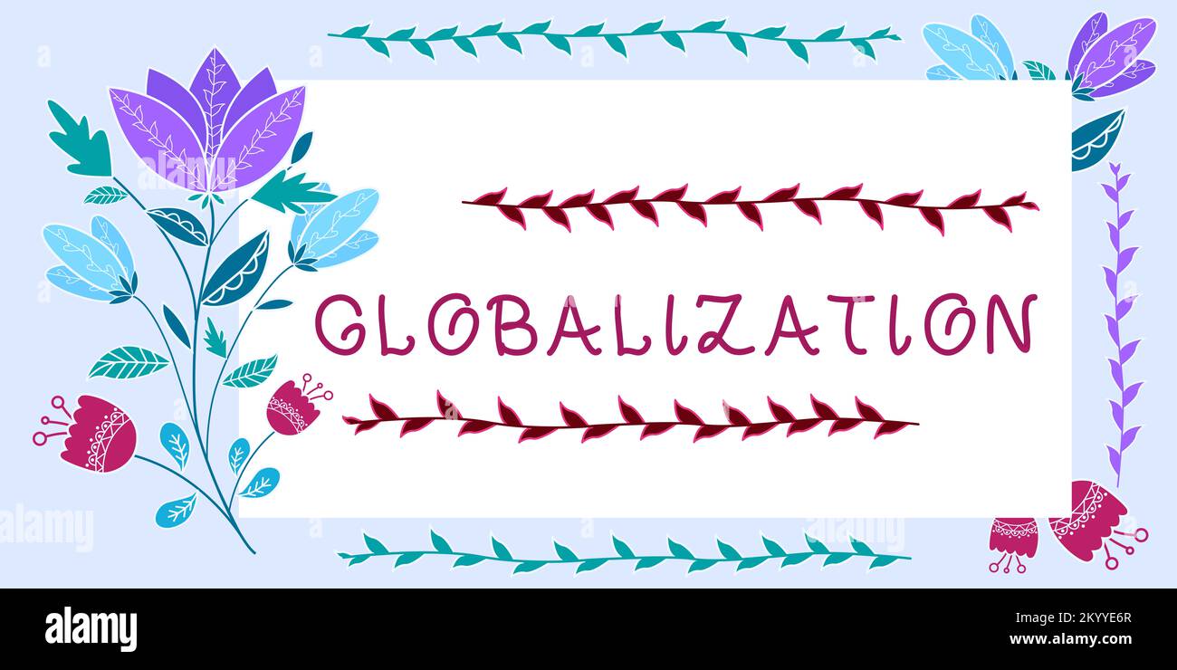 Inspiration showing sign Globalization. Business idea development of an ...