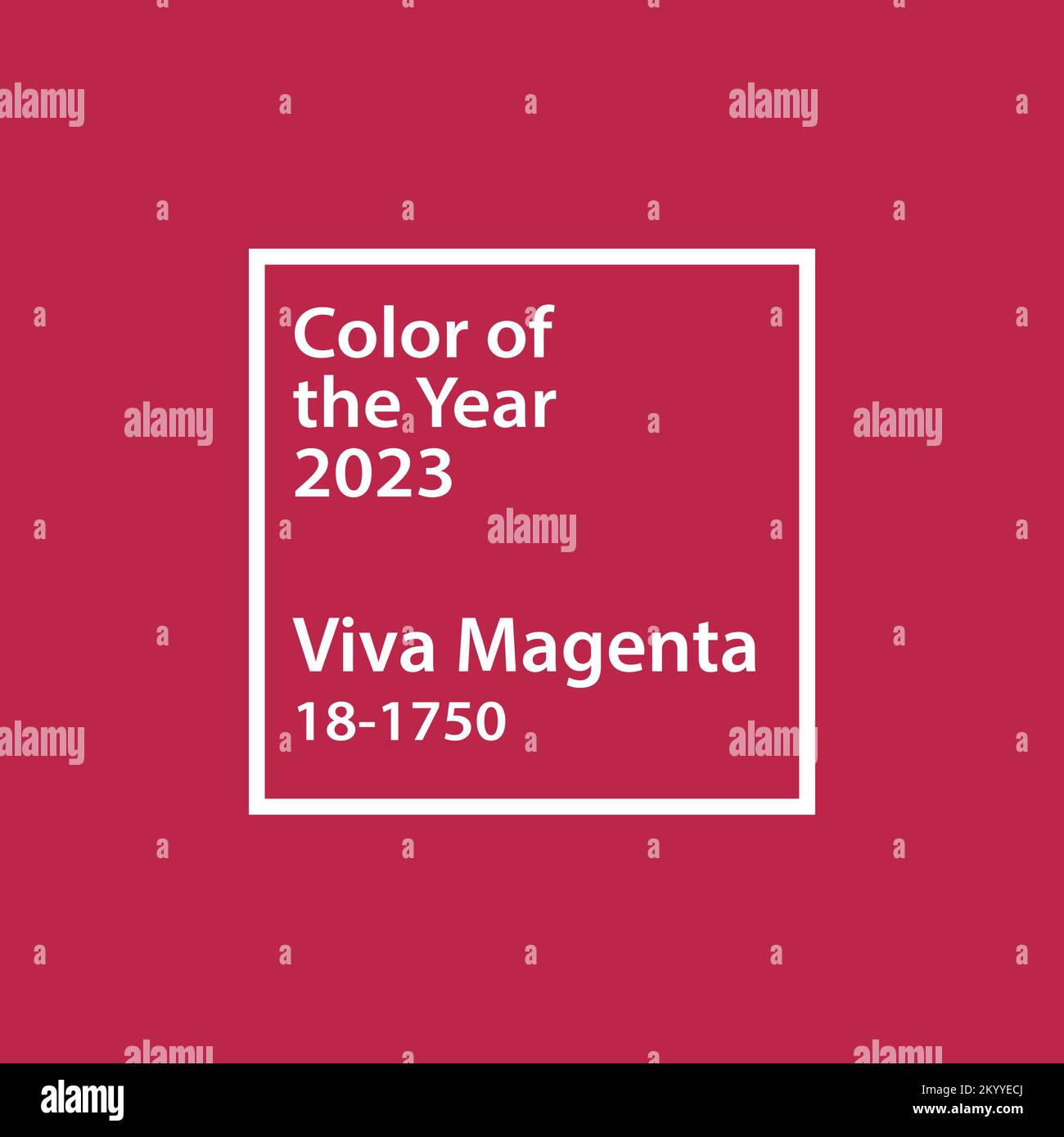 Magenta textile color swatch 2023. Vector illustration of palette ...
