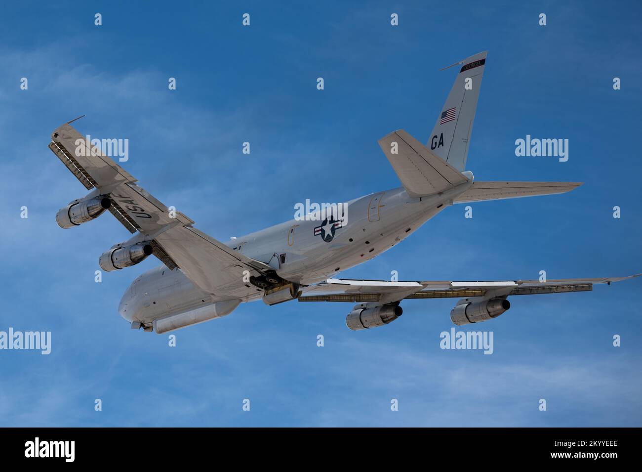 An E-8C Joint Surveillance Target Attack Radar System (JSTARS) aircraft ...