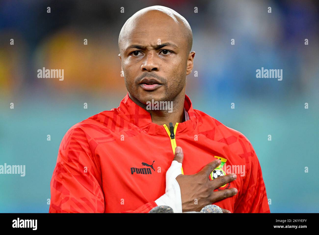 Andre Ayew of Ghana during the FIFA World Cup Qatar 2022 Group H match ...
