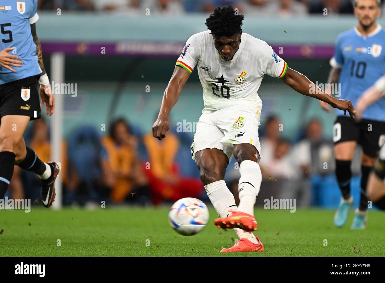 Mohammed Kudus of Ghana during the FIFA World Cup Qatar 2022 Group H ...