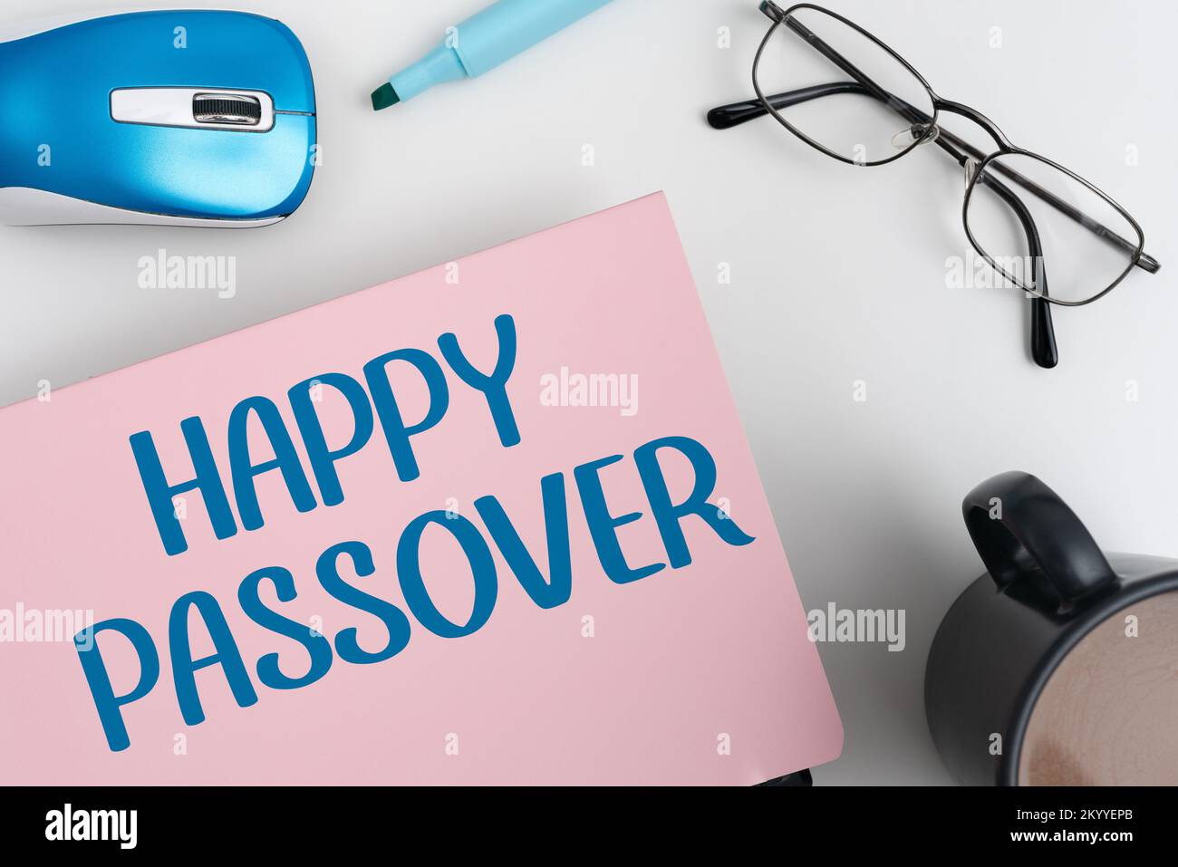 Text showing inspiration Happy Passover. Word Written on a Jewish ...