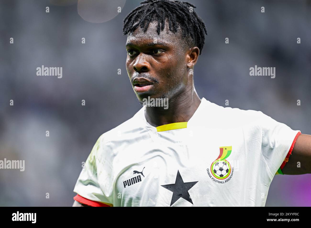 Alidu Seidu of Ghana during the FIFA World Cup Qatar 2022 Group H match ...