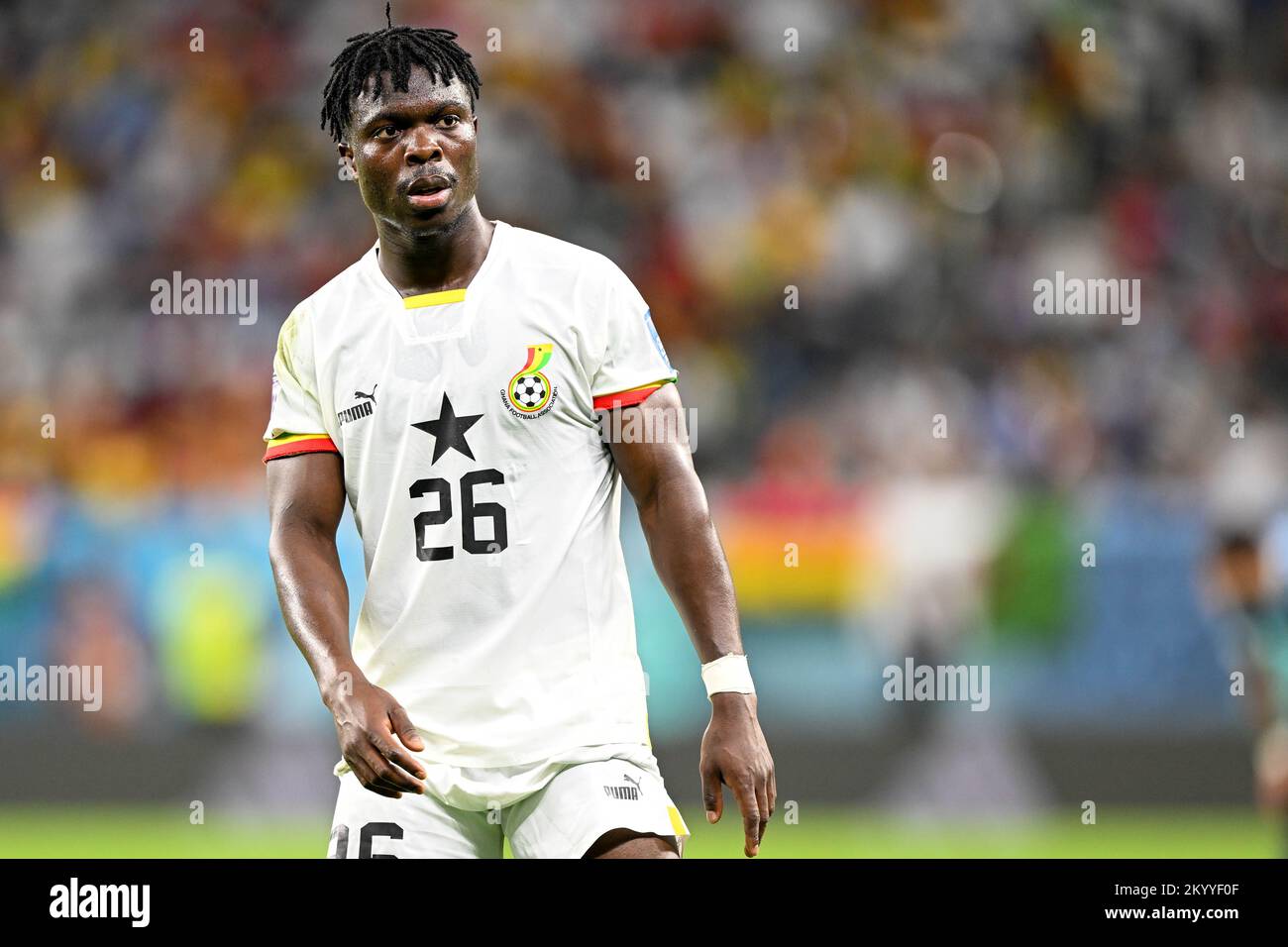 Alidu Seidu of Ghana during the FIFA World Cup Qatar 2022 Group H match ...