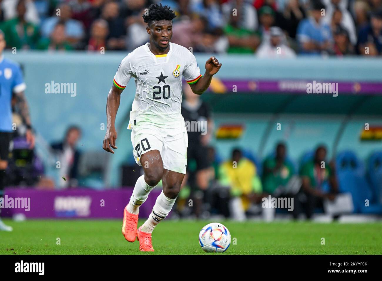 Mohammed Kudus of Ghana during the FIFA World Cup Qatar 2022 Group H ...