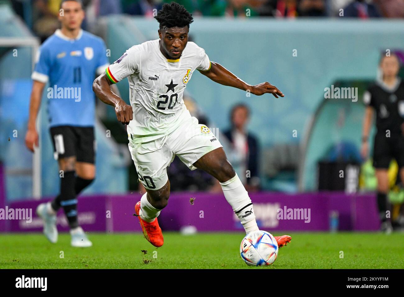 Mohammed Kudus of Ghana during the FIFA World Cup Qatar 2022 Group H ...