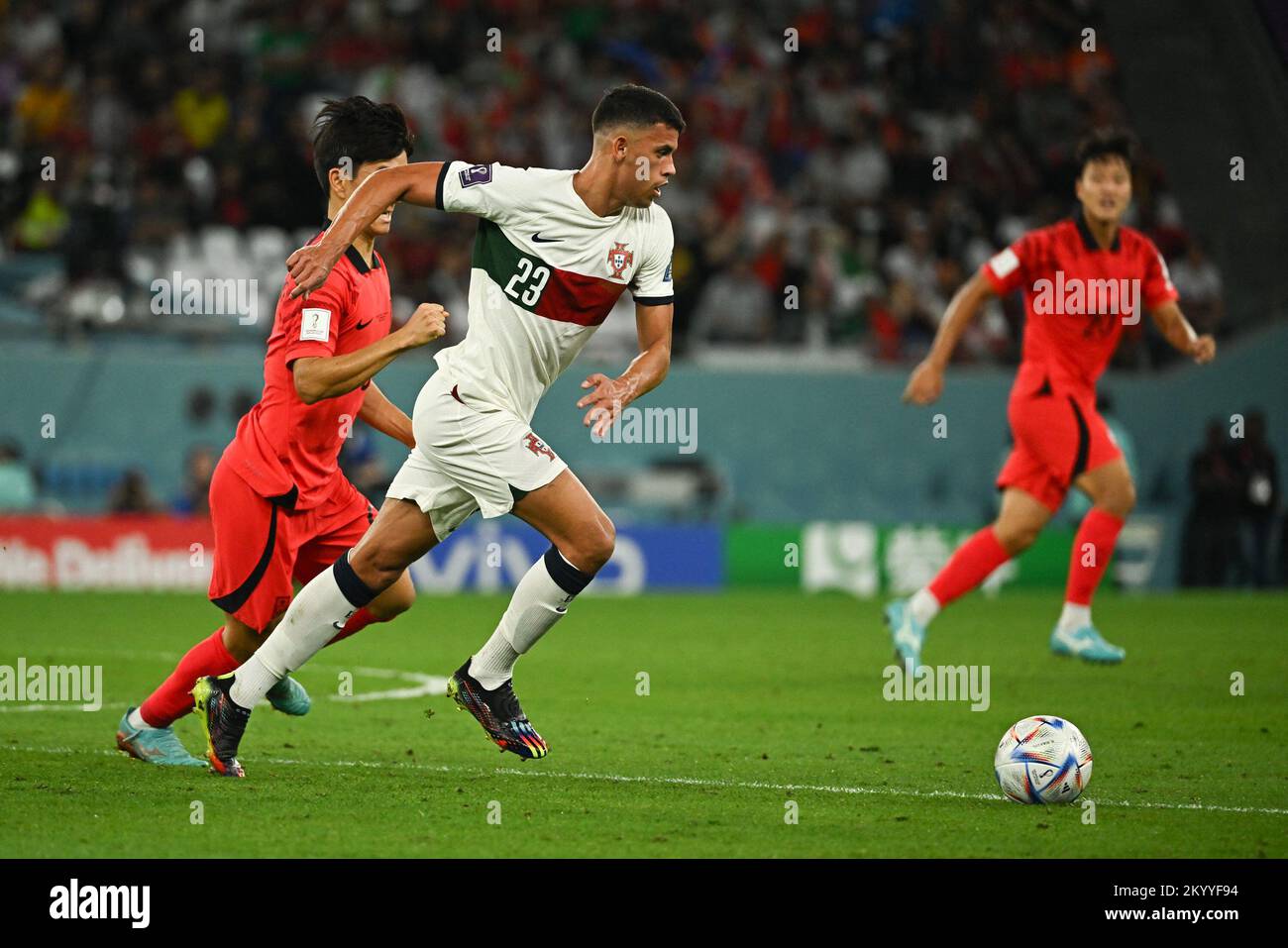 Doha, Qatar. 02nd Dec, 2022. Matheus Nunes of Portugal during Korea ...