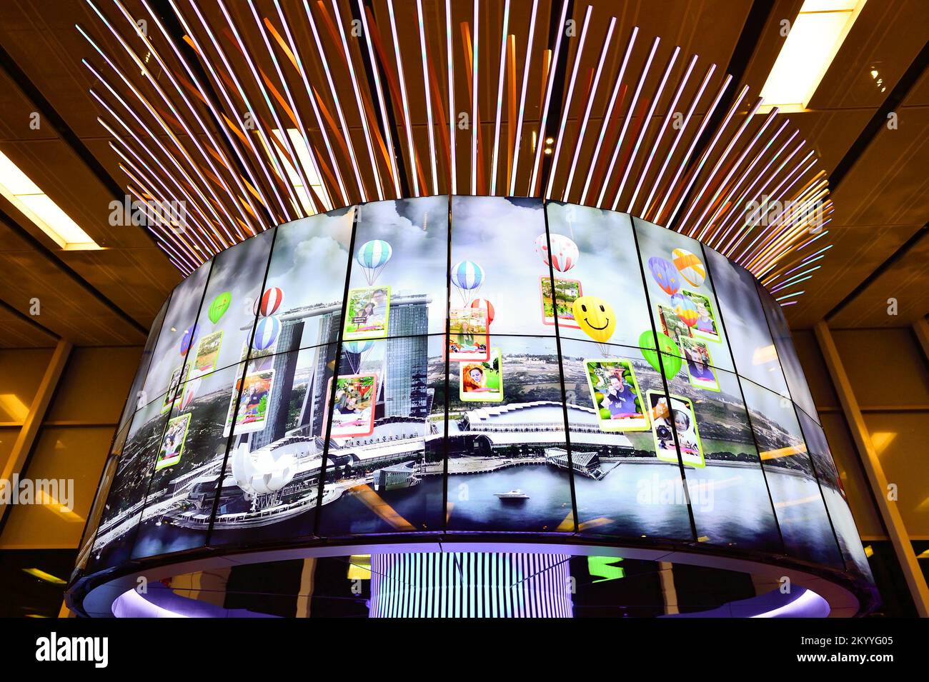 SINGAPORE - NOVEMBER 09, 2015: The Social Tree at Changi Airport. The ...