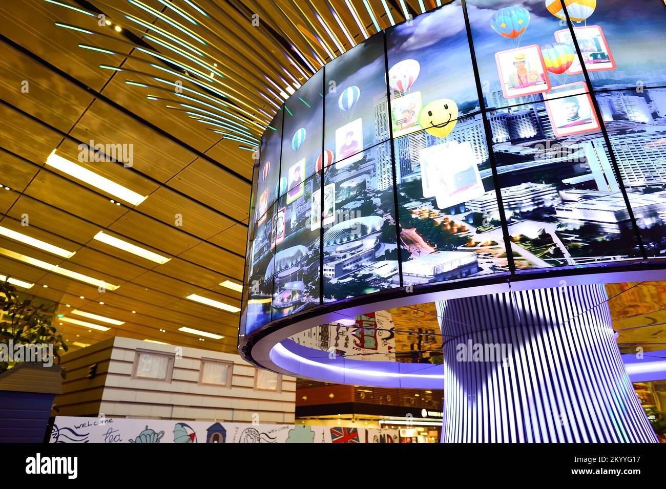 SINGAPORE - NOVEMBER 09, 2015: The Social Tree at Changi Airport. The ...
